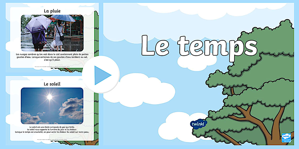 PowerPoint : tout sur le temps (teacher made) - Twinkl