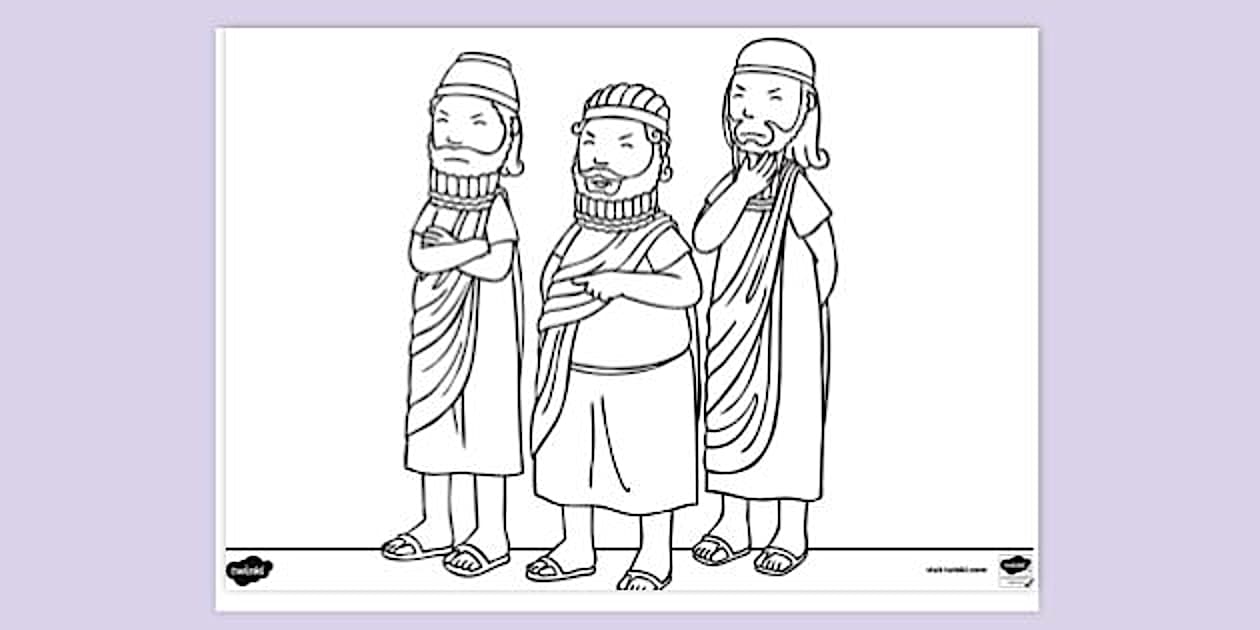 Jealous Babylonian Governors Colouring Sheet