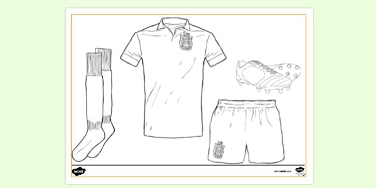 Rugby Kit Colouring Sheet (teacher made) - Twinkl