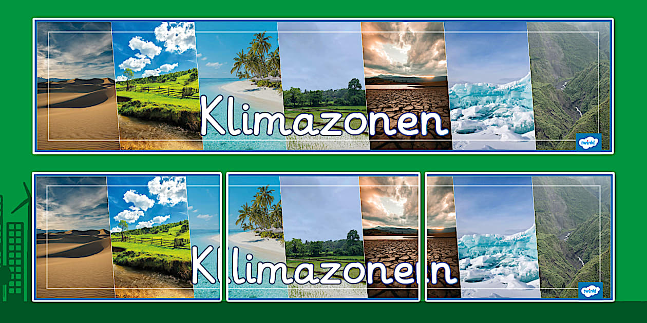 Klimazonen - Fotobanner (teacher made) - Twinkl