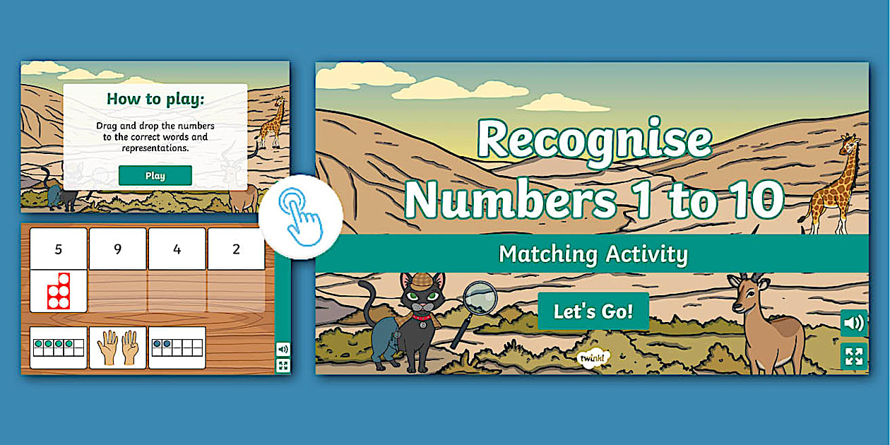 👉 EYFS Recognise Numbers 1 to 10 Maths Matching Game