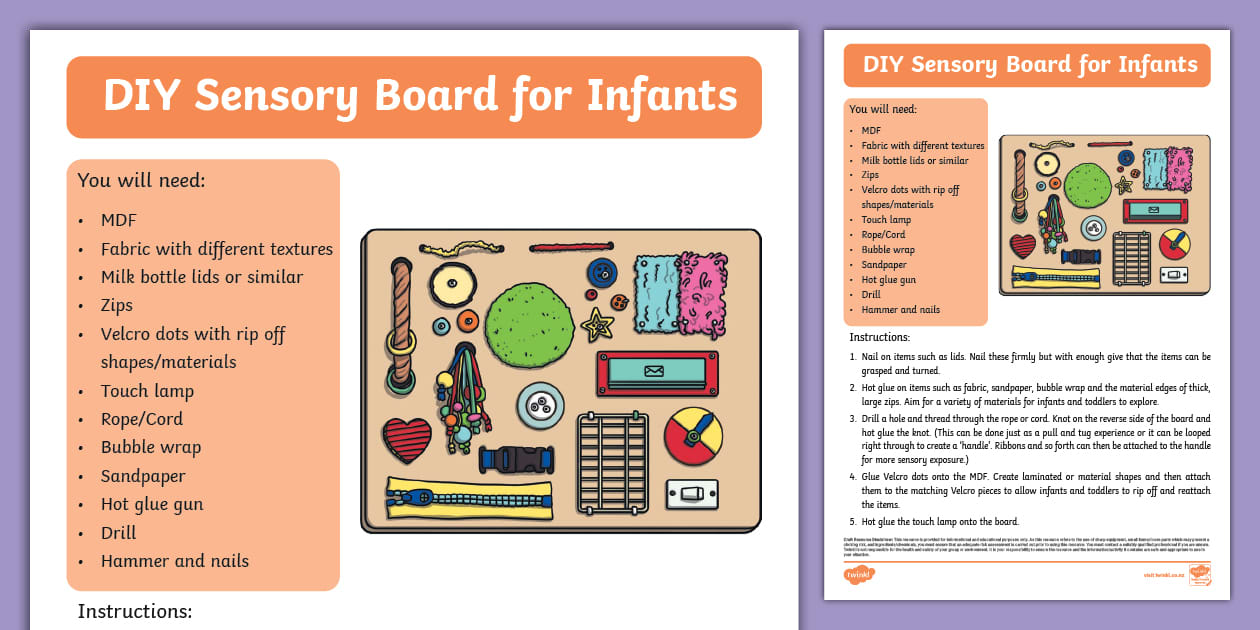 Baby Sensory DIY Ideas And Instructions - Parents - EYLF