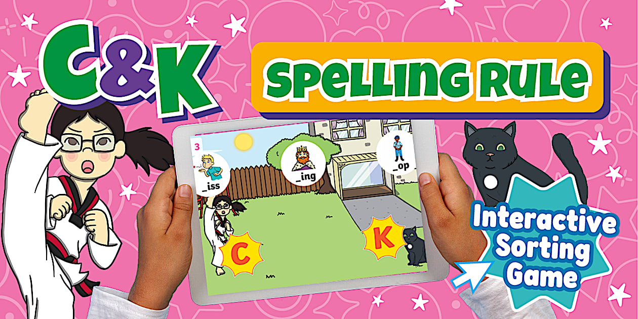 C-K Spelling Rule Interactive Sorting Game | F-2 Literacy