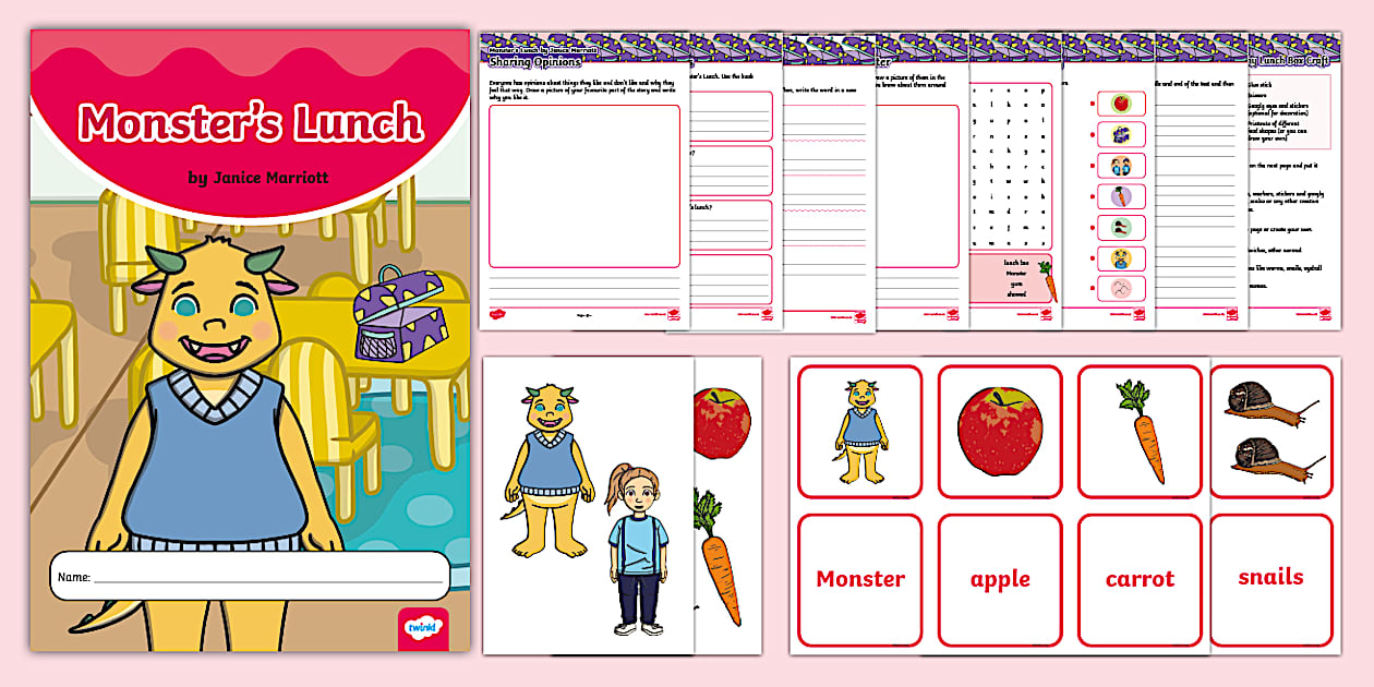 Monster's Lunch (Shared Text) Follow-Up Activity - Twinkl