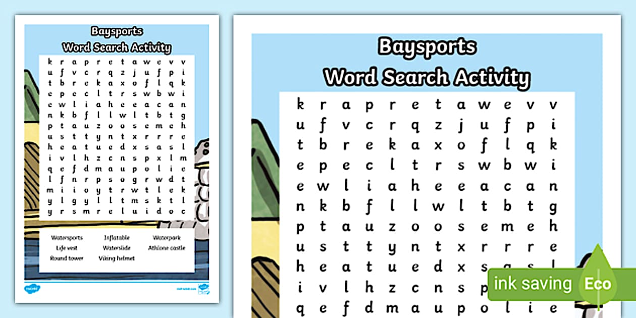 Baysports Word Search Activity - Activities - Resources