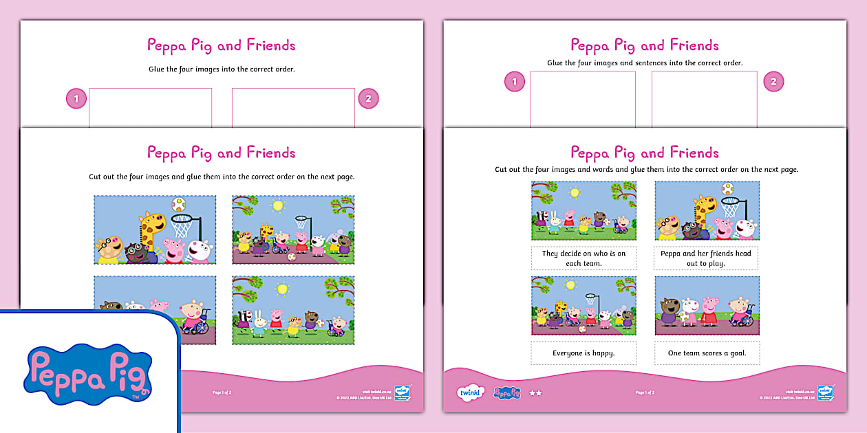 FREE! - Peppa Pig Friendship Story Sequencing (teacher made)