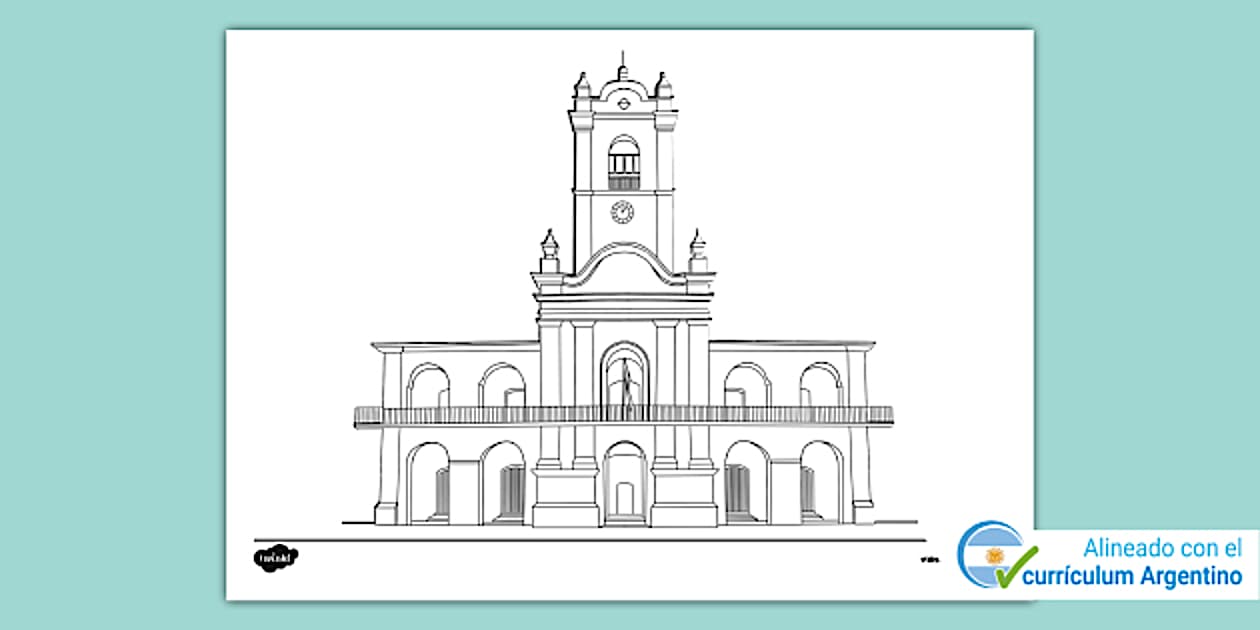 Hoja para colorear: el Cabildo (grande) (teacher made)