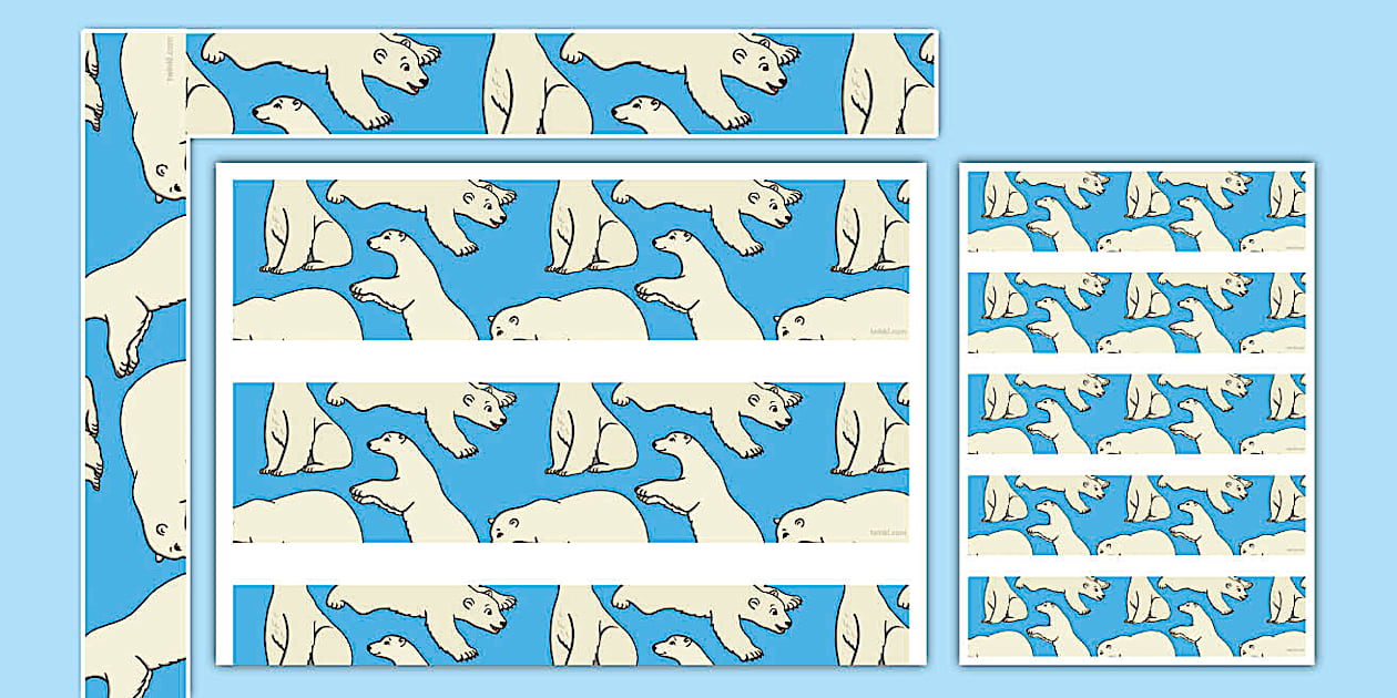 Polar Bear Display Borders (teacher made) - Twinkl