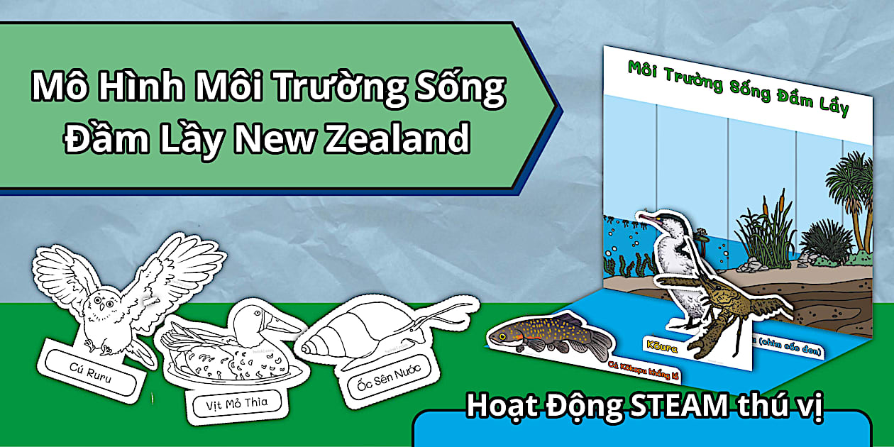 Mô Hình Môi Trường Sống Đầm Lầy New Zealand