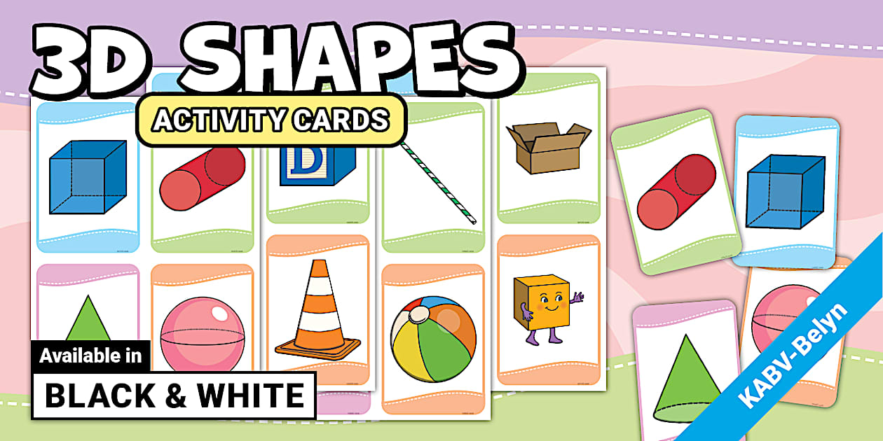3D shapes - Activity Cards: Matching Cards(CAPS Aligned)