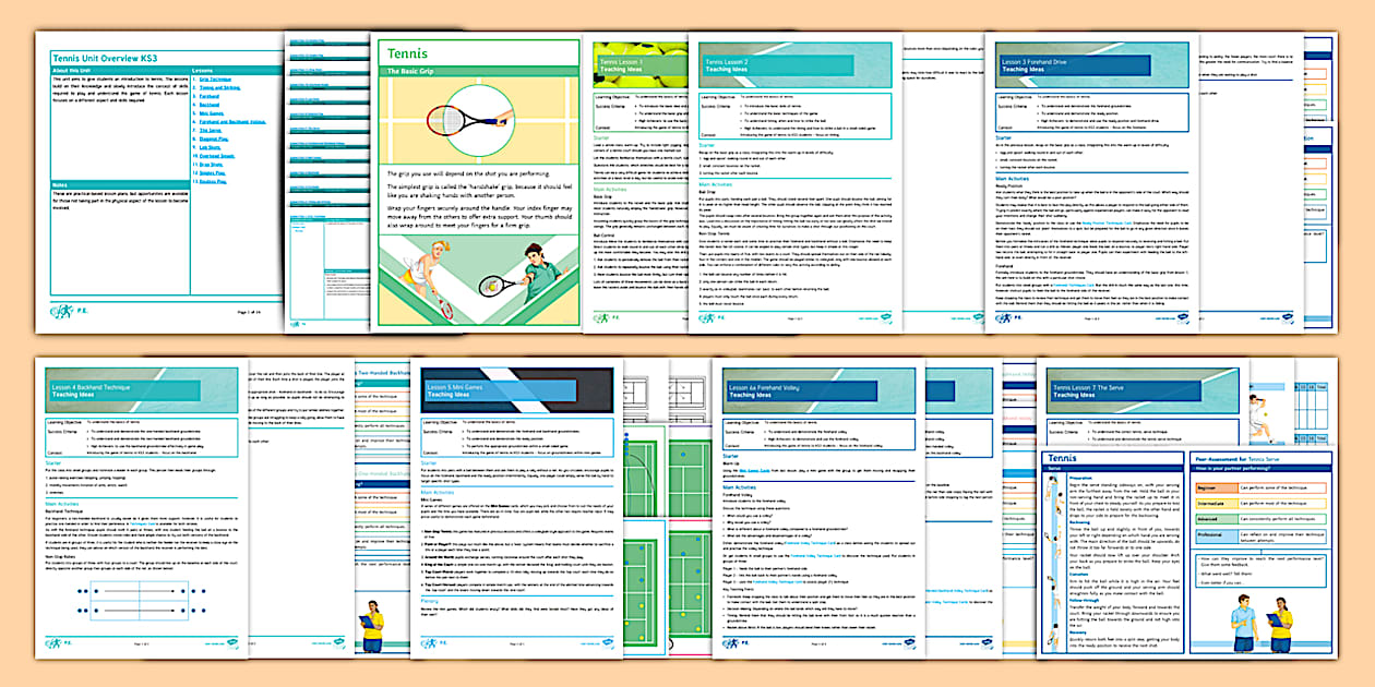 Tennis Whole Unit Bundle (teacher made) - Twinkl