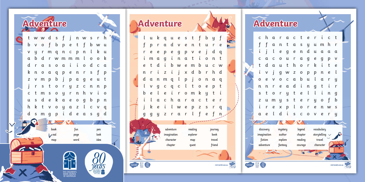 FREE! - CBCA Children's Book Week 2025 Word Search Adventure Pack