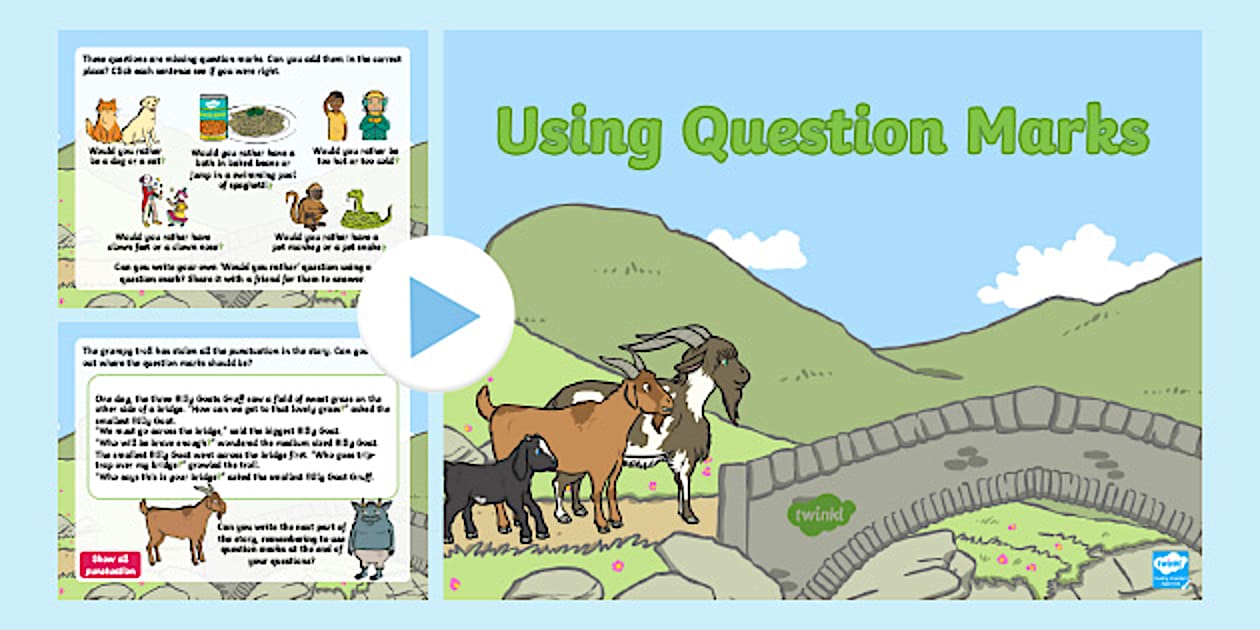 Uses Of A Question Mark | Using Question Marks PowerPoint