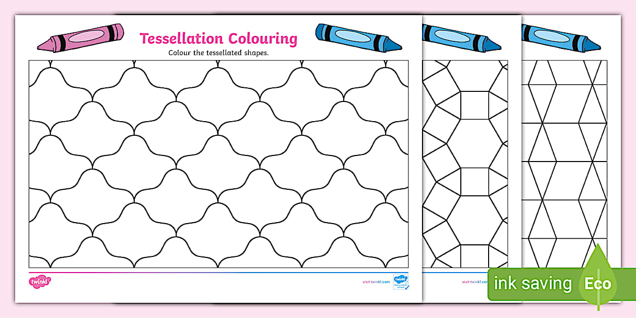 Tessellation Art - Colouring Pages | Twinkl (teacher made)