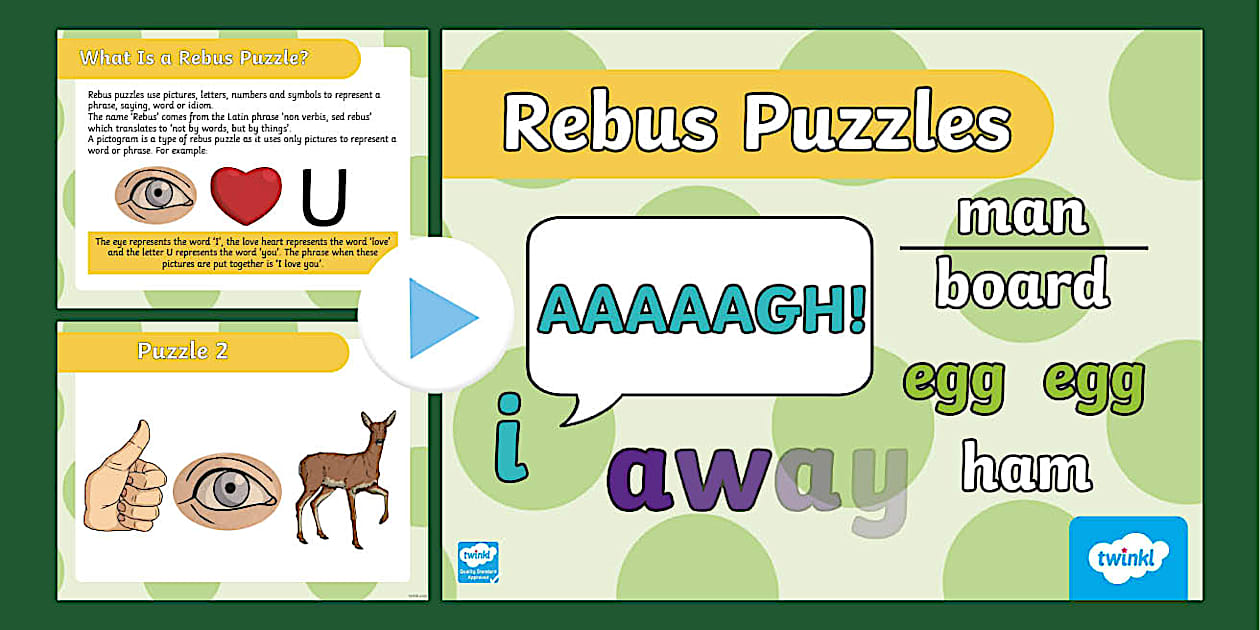 Rebus Puzzle PowerPoint | Interpreting Messages and Codes