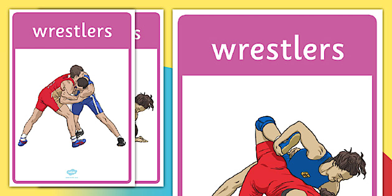 Cursive Wrestling Display Posters (teacher made) - Twinkl