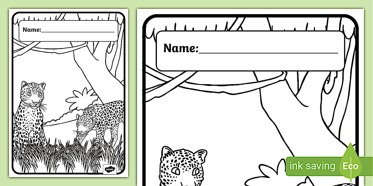 Leopard Colouring Book Cover | Twinkl | Stationery | KS1