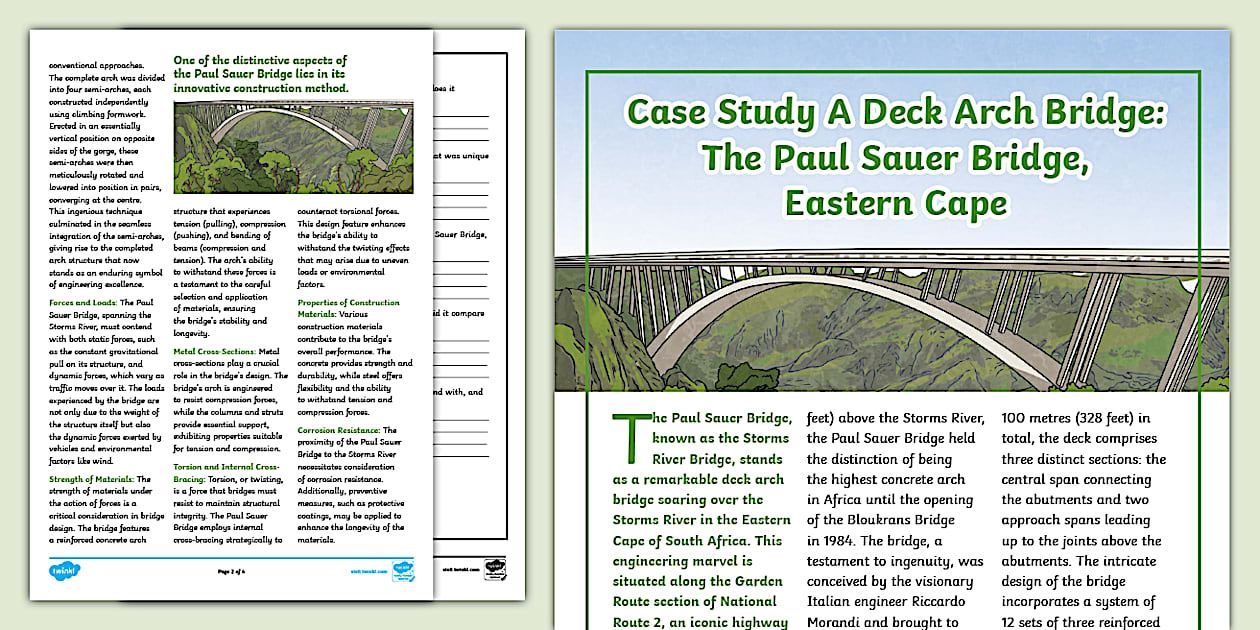 Case Study A Deck Arch Bridge: The Paul Sauer Bridge, EC