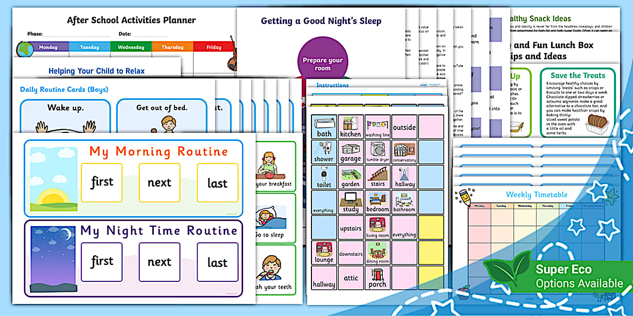 Parents' Home Organization Pack - Charts for Kids - Twinkl