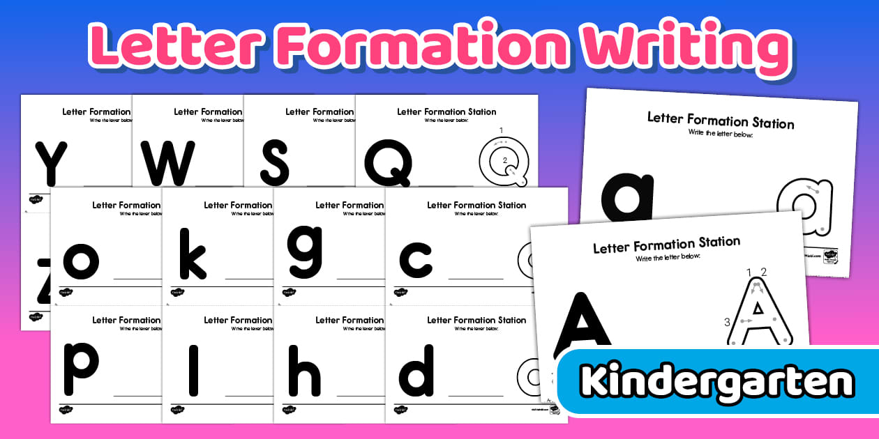 Kindergarten Letter Formation Writing Activity Pack
