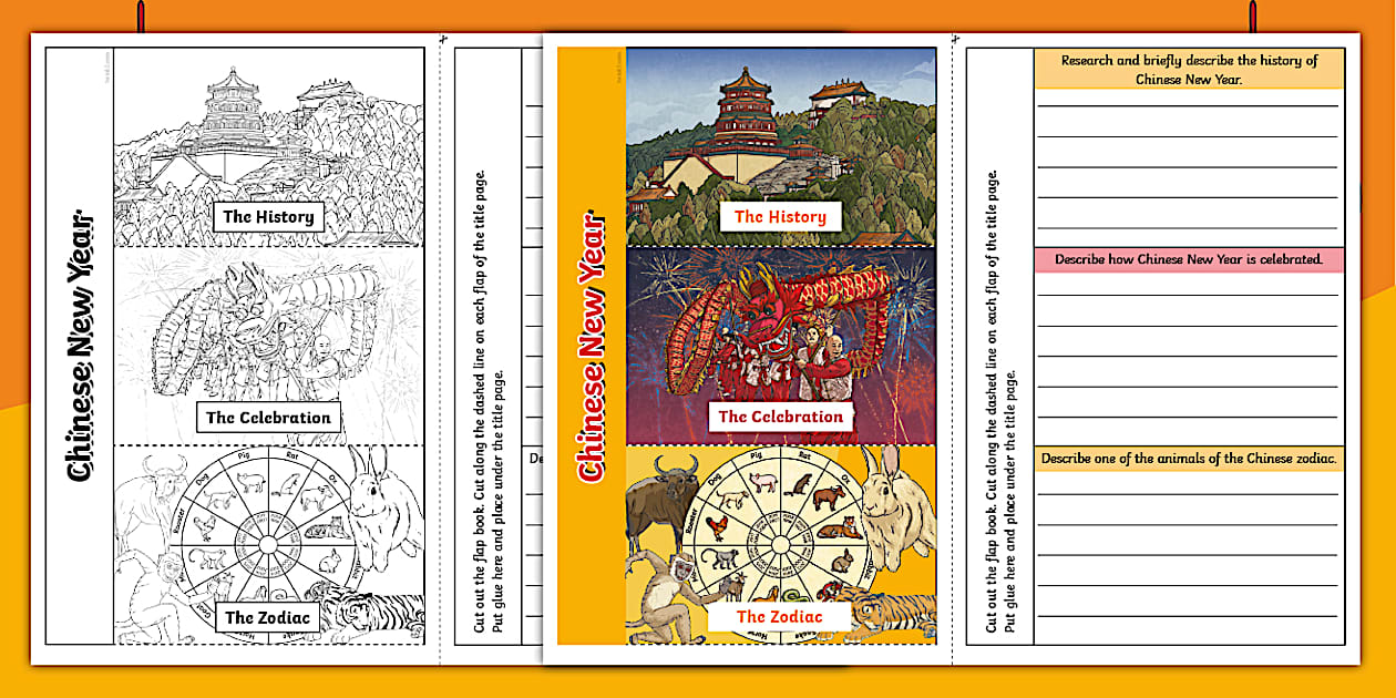 Printable Chinese New Year Flap Book | Twinkl (Teacher-Made)