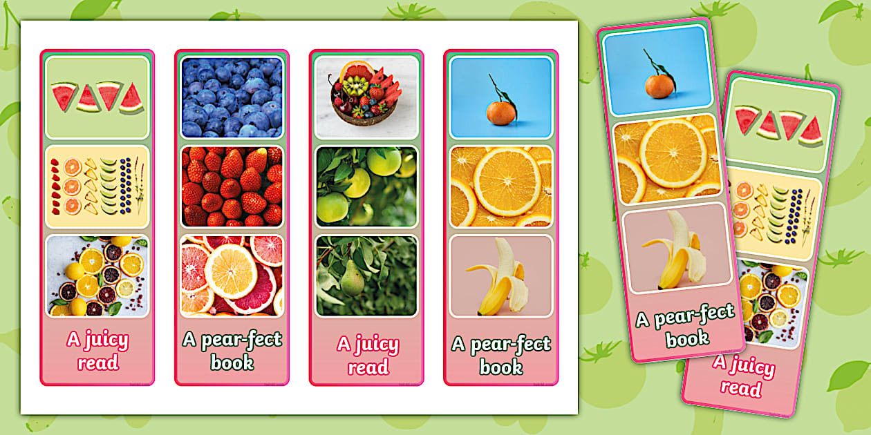 Fruit Photo Strip Bookmarks (Teacher-Made) - Twinkl