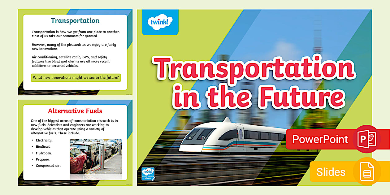 Transportation in the Future PowerPoint and Google Slides for 6th-8th Grade