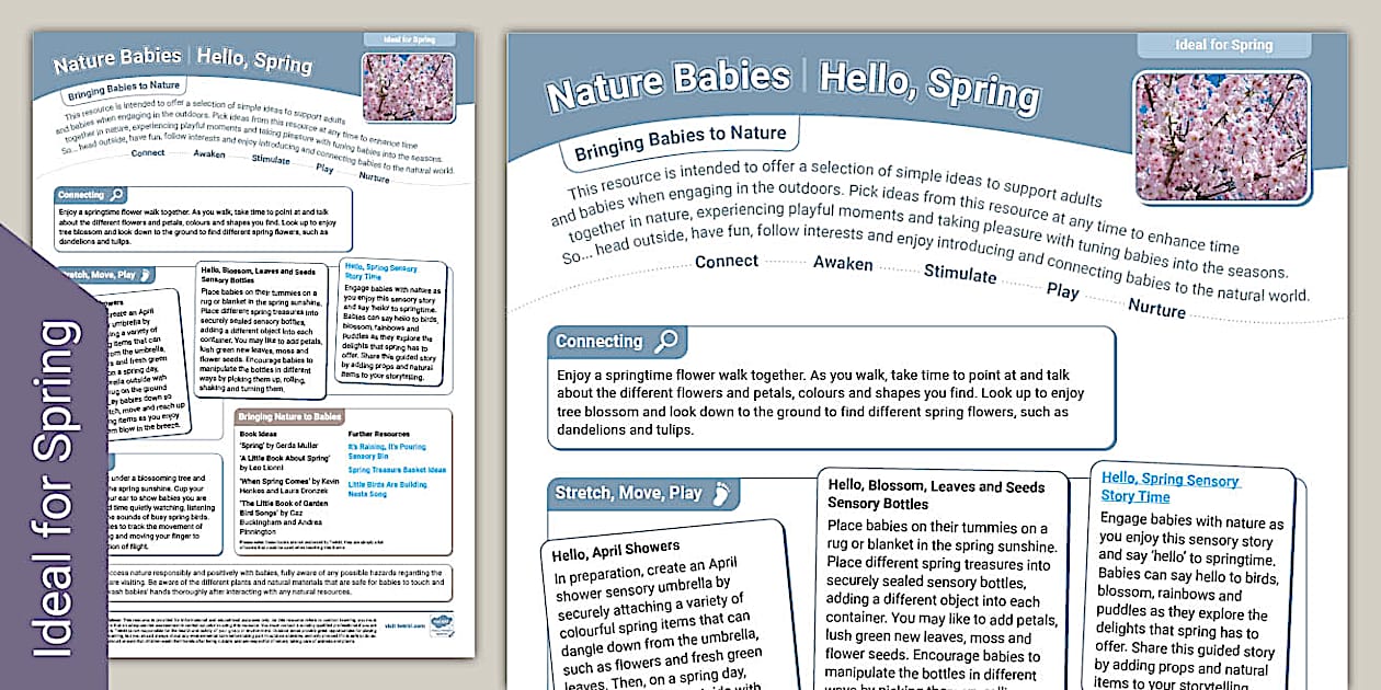 EYFS Nature Babies Outdoor Learning: Hello, Spring - Twinkl