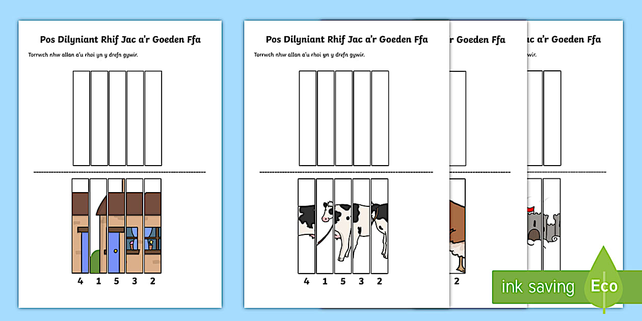 Pos Dilyniant Rhif Jac a'r Goeden Ffa