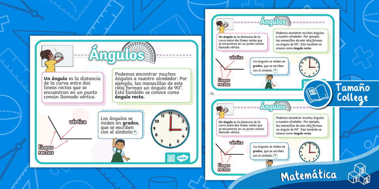 póster | ángulos | información | 3º Básico | matemática
