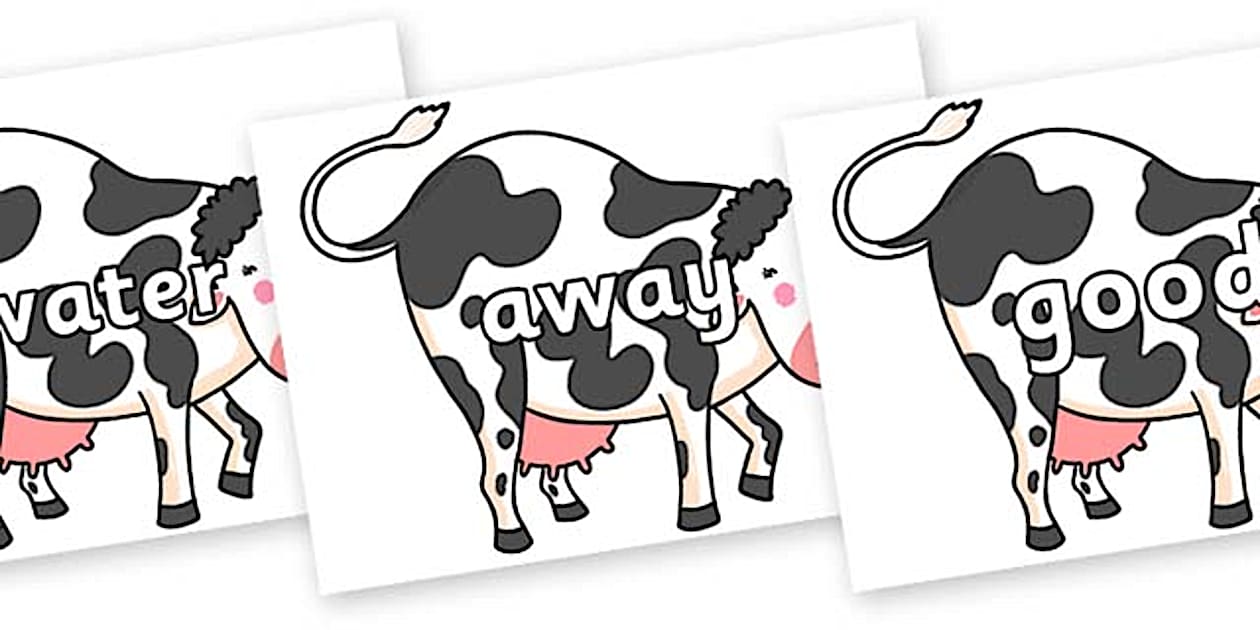 Cursive Next 200 Common Words on Hullabaloo Cow to Support Teaching on