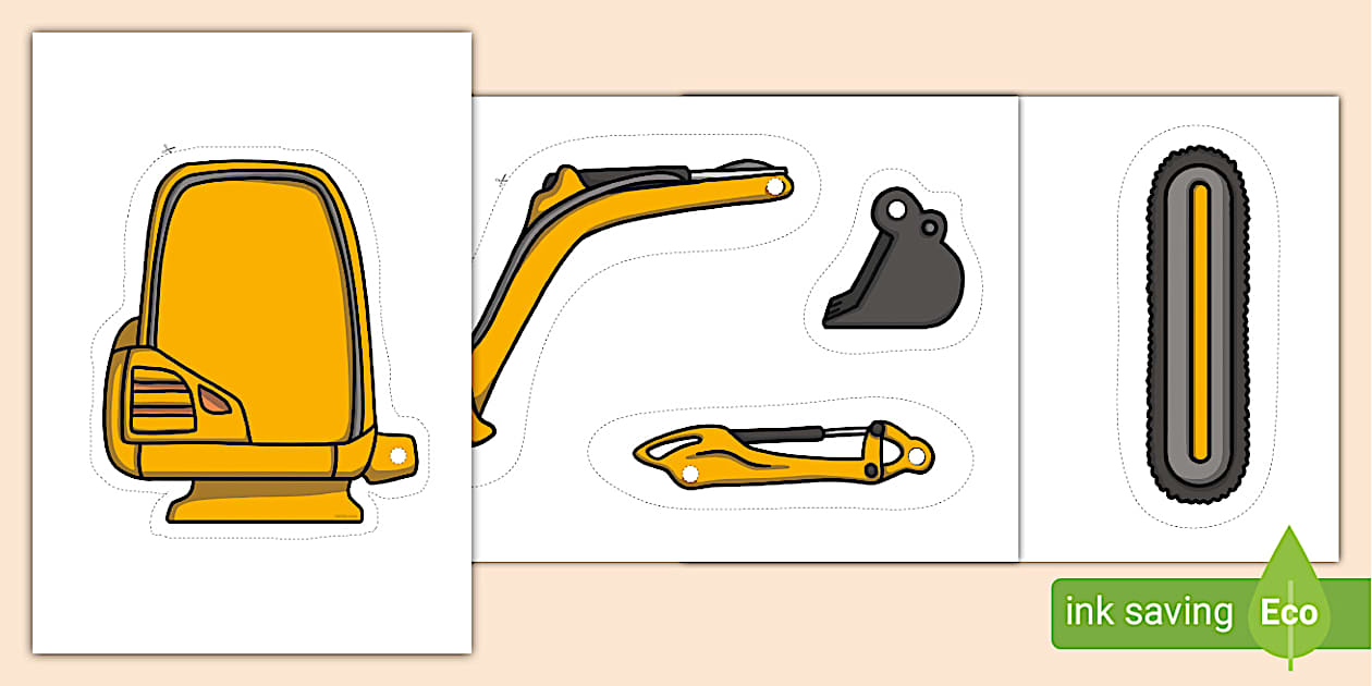 Build Your Own Moving Digger Activity - Twinkl