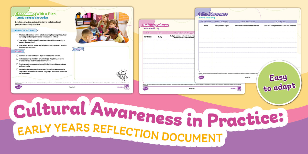 Cultural Awareness in Practice: Early Years Reflection Document