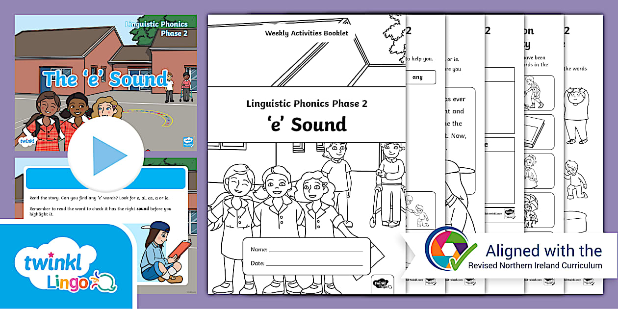 Northern Ireland Linguistic Phonics Phase 2 'e' Sound Weekly Activities ...