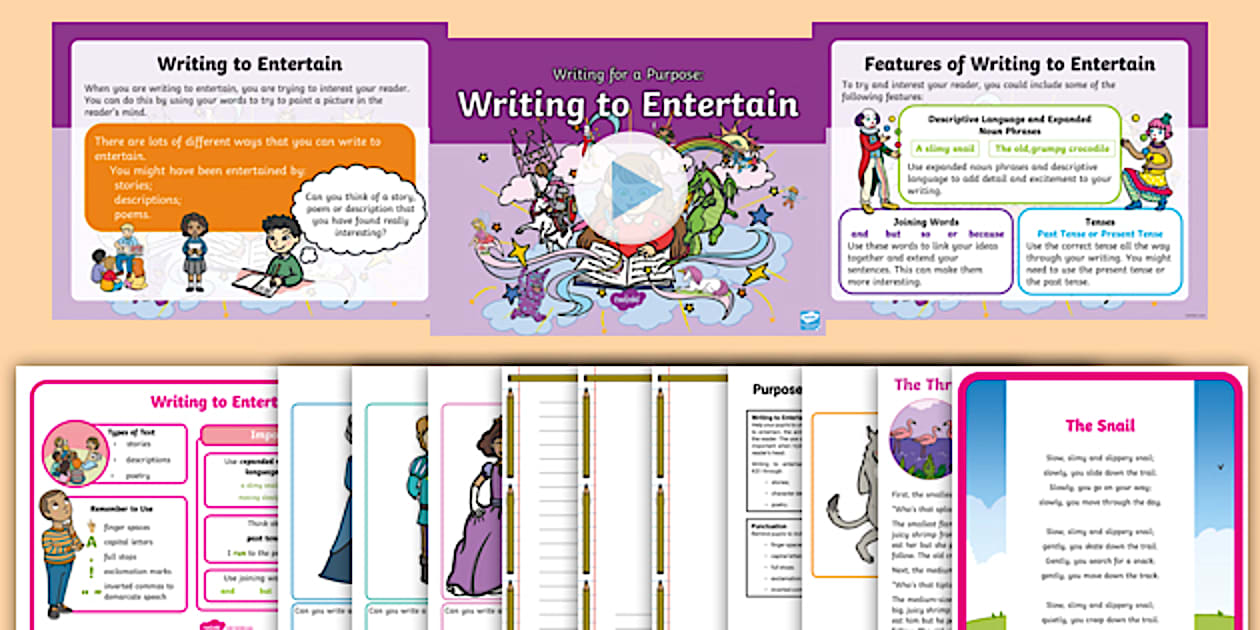 KS1 Purposes for Writing: Writing to Entertain Resource Pack