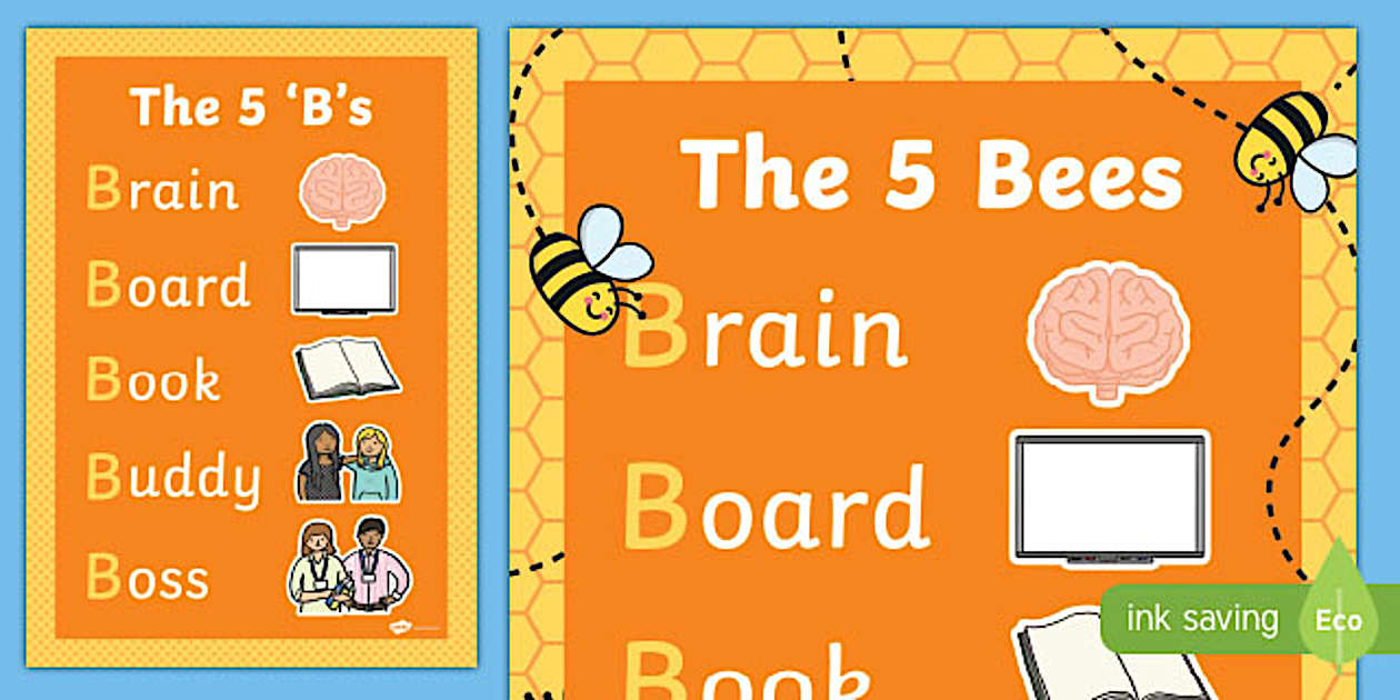 👉 5 Bs Promoting Independence Poster A3 (teacher made)