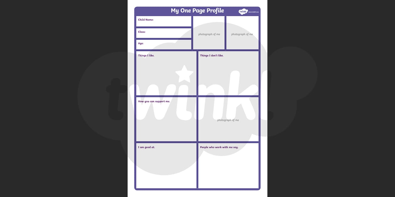 primary school student profile example