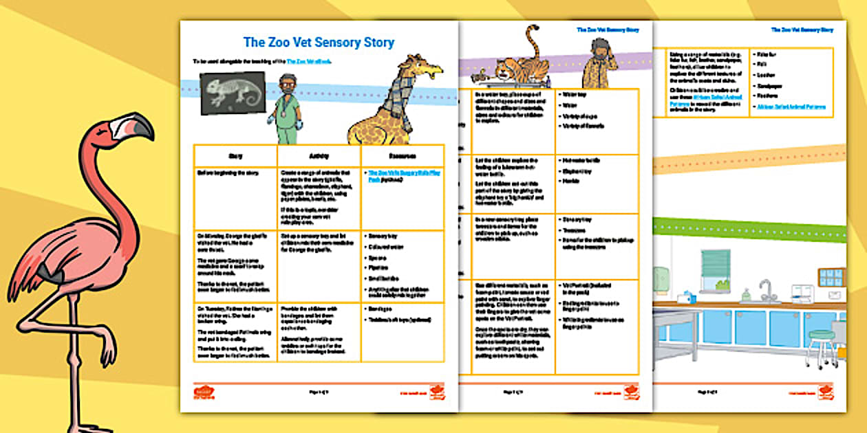 The Zoo Vet Sensory Story (teacher made) - Twinkl