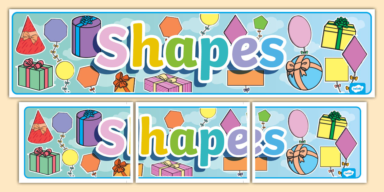 Shapes Display Banner (teacher made) - Twinkl