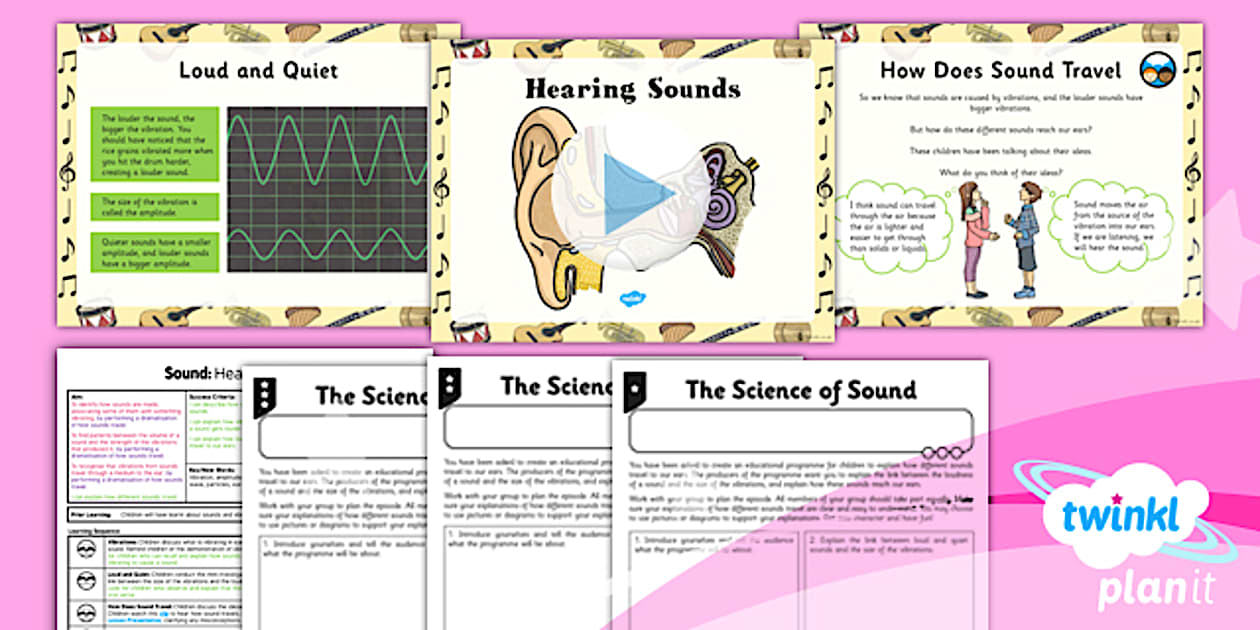 Hearing Sound Year 4 Lesson Pack - Science of Music - Twinkl