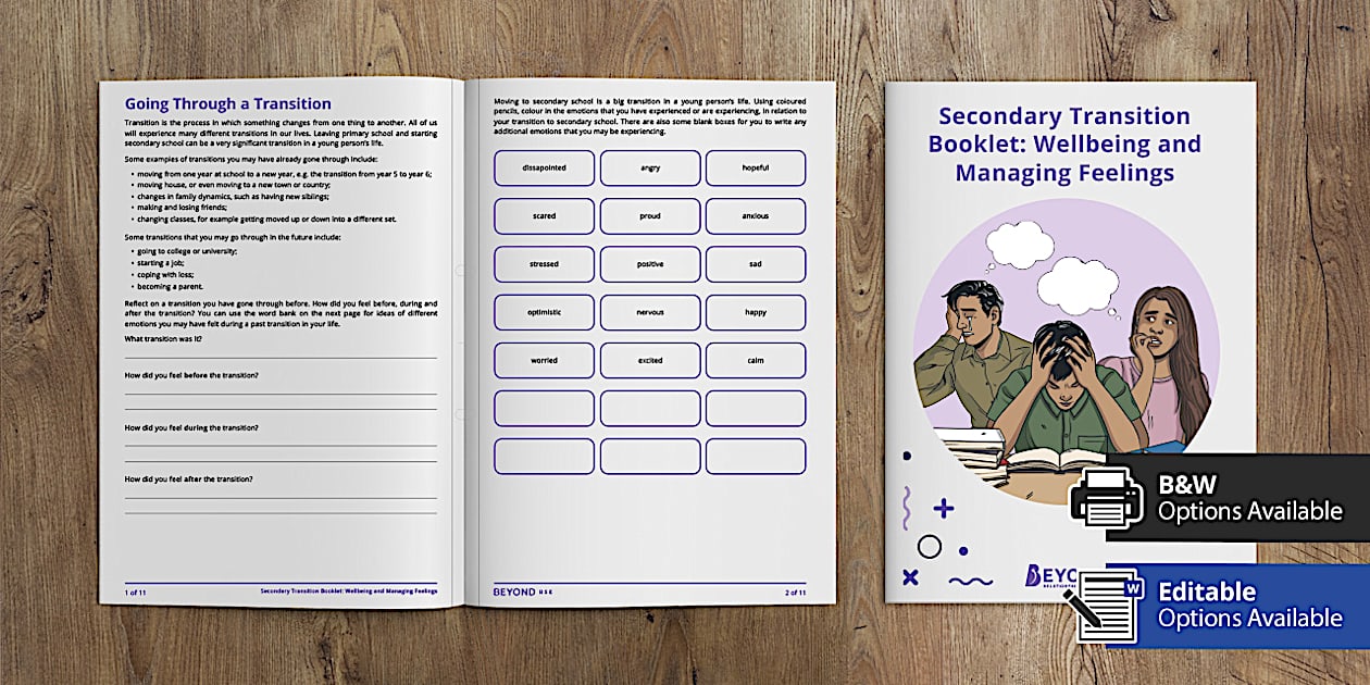 Secondary Transition: Managing Feelings | Beyond RSE Booklet