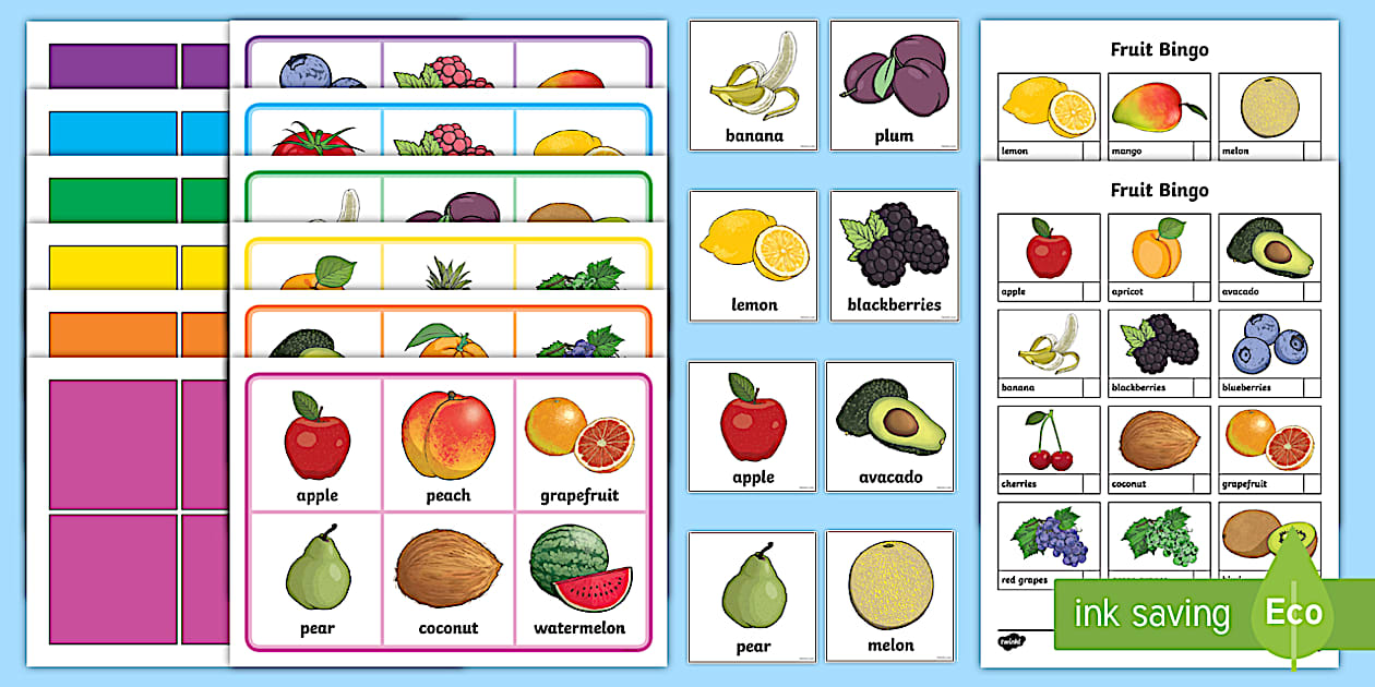 Fruit-Themed Bingo - Fruit Themed Bingo - Twinkl
