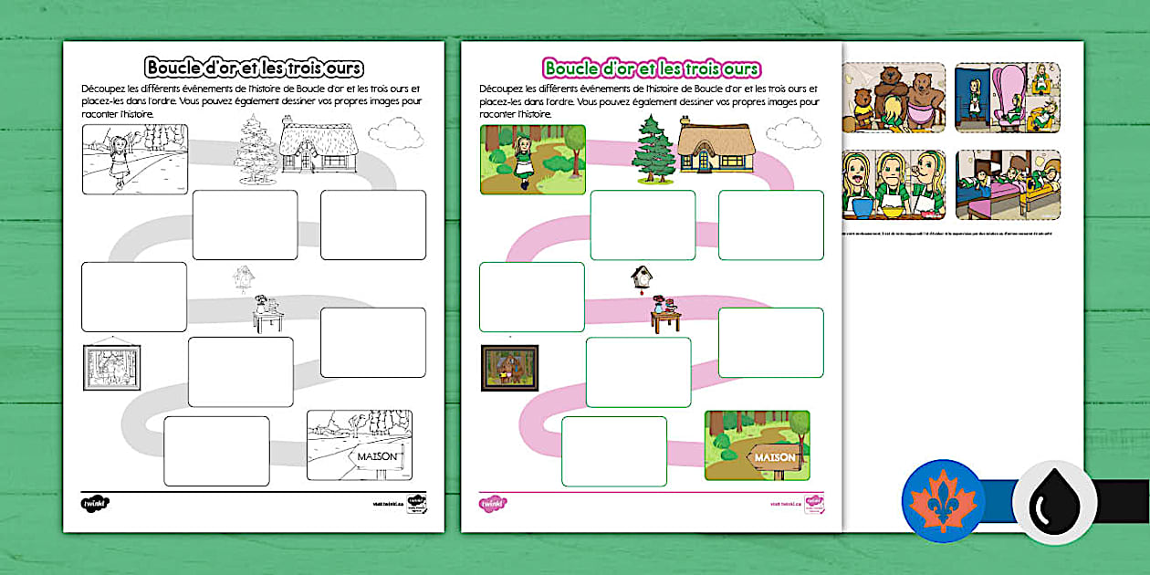 Boucle d'or et les trois ours coloriage | Activité Twinkl