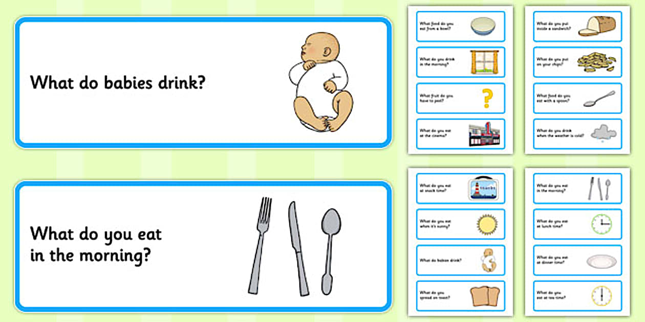 What? Question: Food and Drink (teacher made) - Twinkl