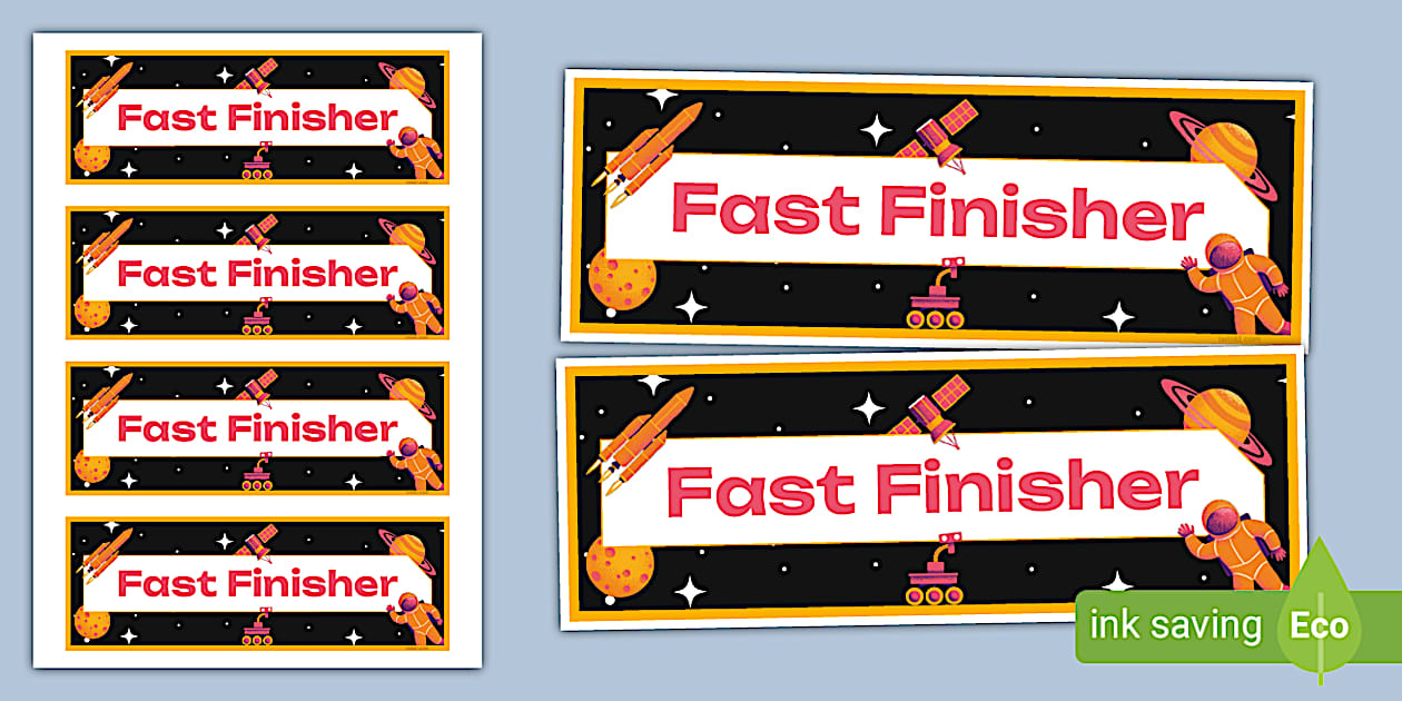 Space-Themed Fast Finisher Tray Labels (teacher made)