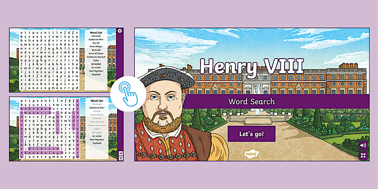 Henry VIII Interactive Word Search (teacher made) - Twinkl