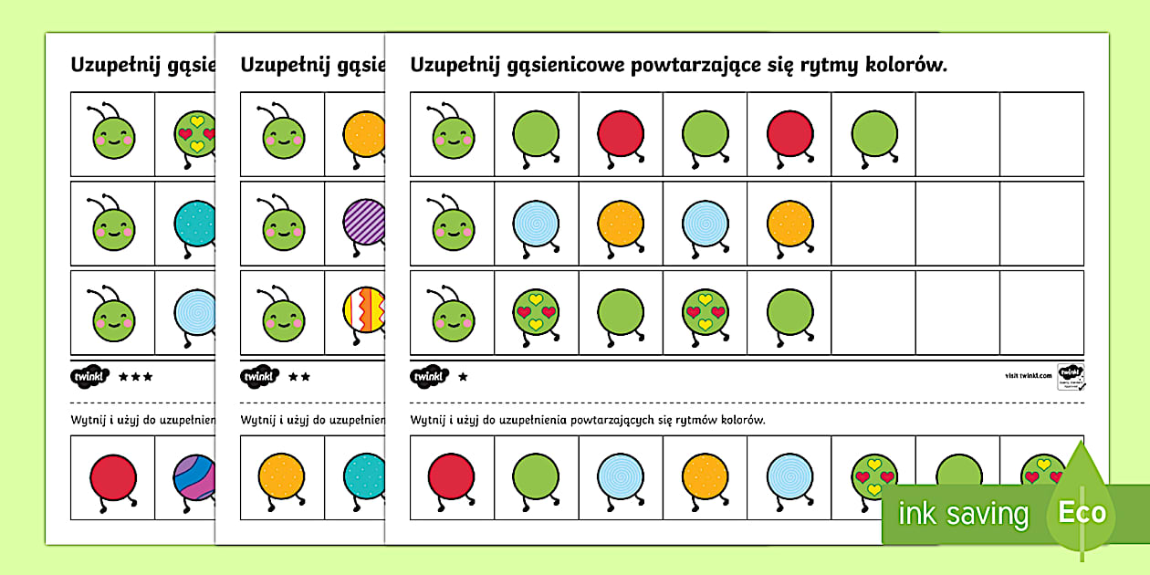 powtarzaj-ce-si-rytmy-kolor-w-g-sienica-zr-nicowany-poziom