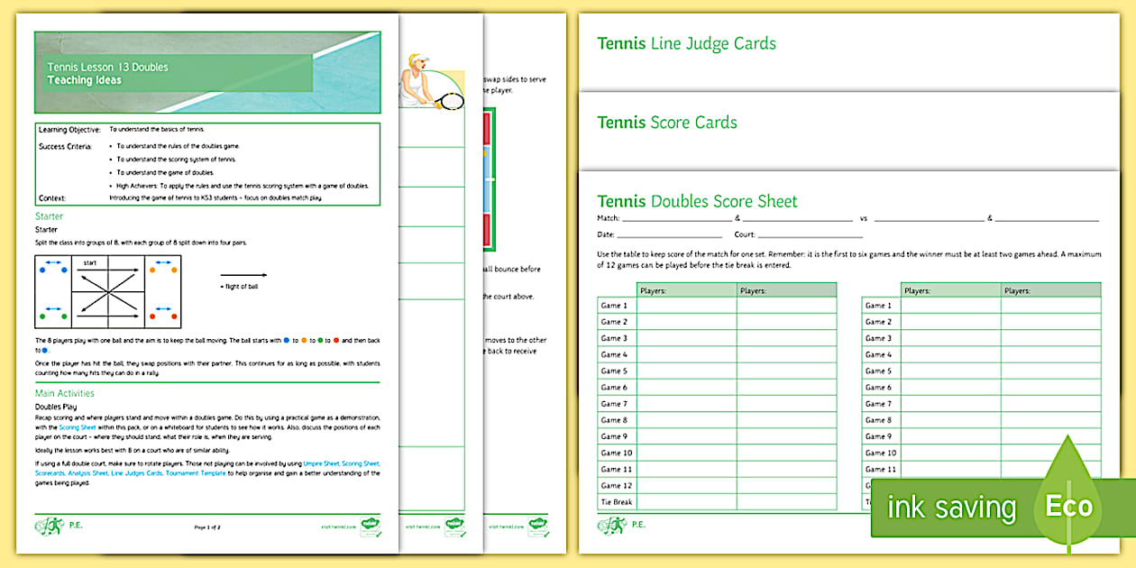 Tennis Lesson 13: Doubles Play