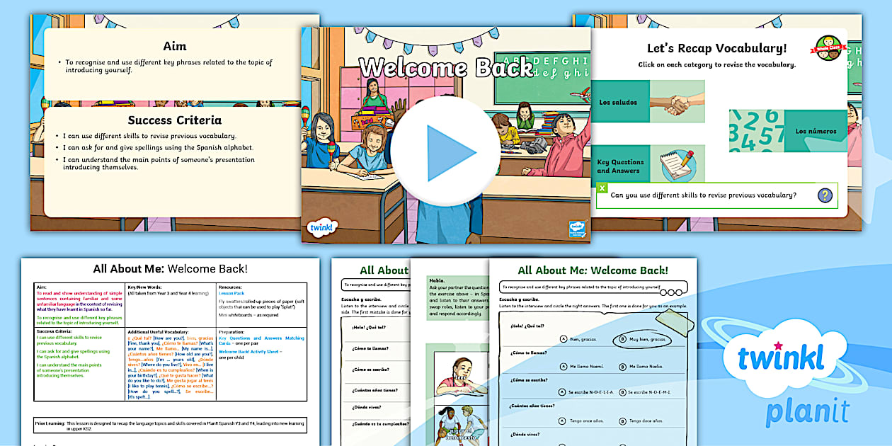 👉 PlanIt Year 5 Spanish Lesson: Introducing Myself