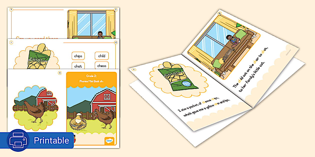Grade 2 Phonics Mini Book ch- (Teacher-Made) - Twinkl